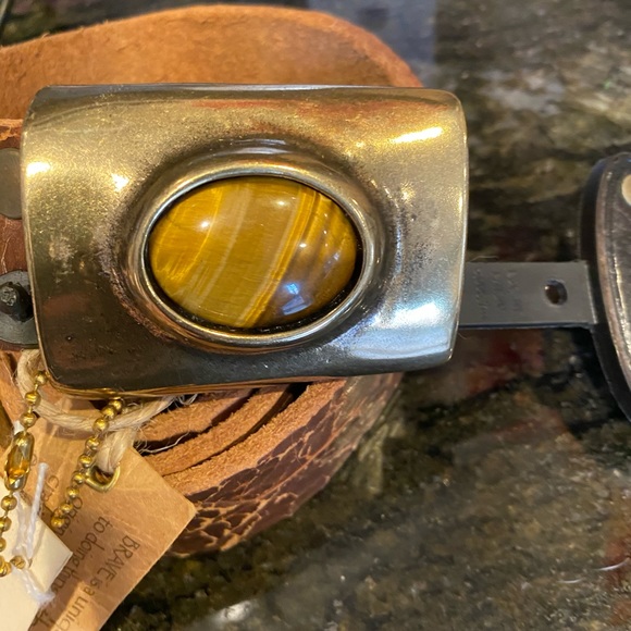 Brave | Accessories | Brave Brown Crinkle Leather Belt | Poshmark